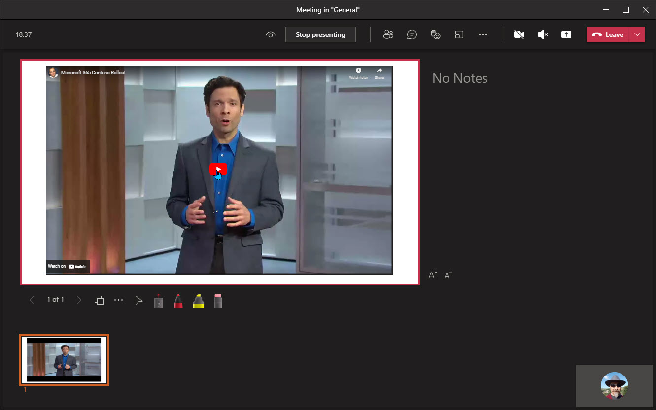 How to present video in Microsoft Teams
